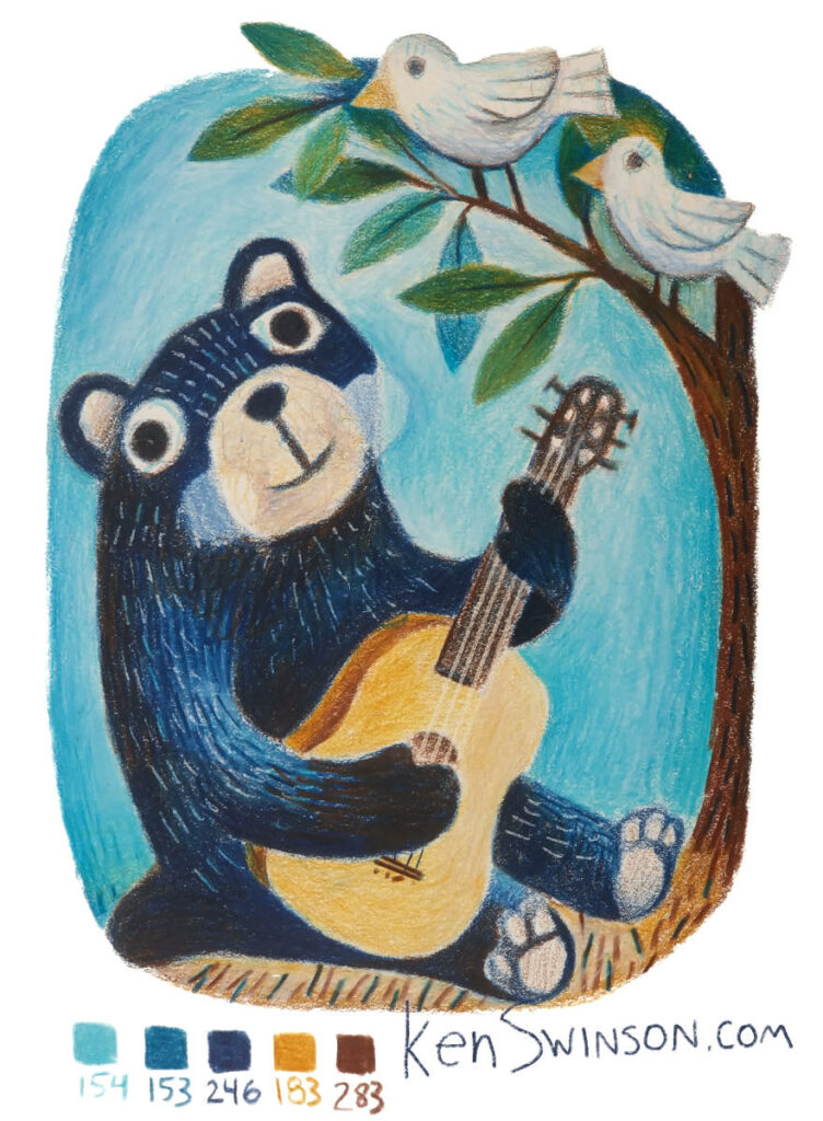 Serenade – colored pencil drawing – KenSwinson.com