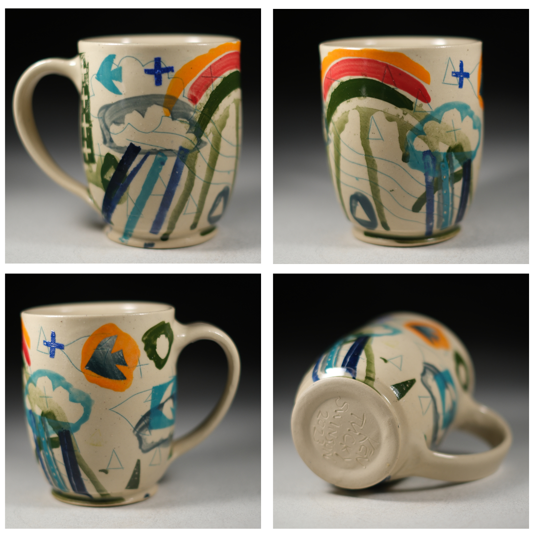 Some of my workshop pots with Mark Errol’s Colored spots technique ...